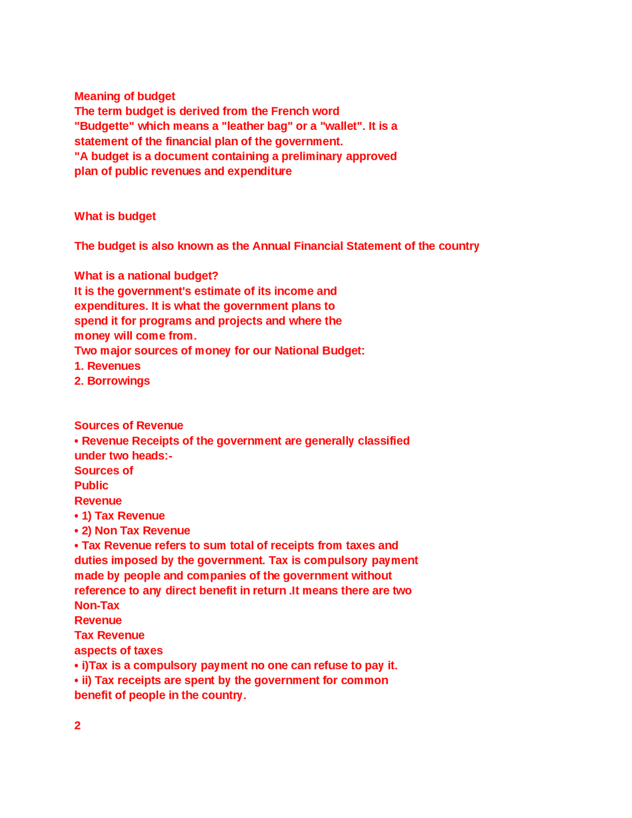 Budget making in Pakistan - Docsity