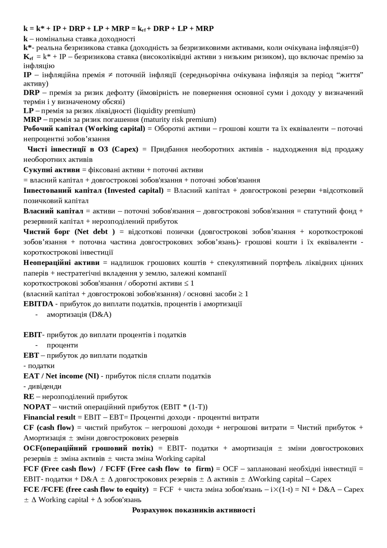 Формулы по менеджменту предп Docsity