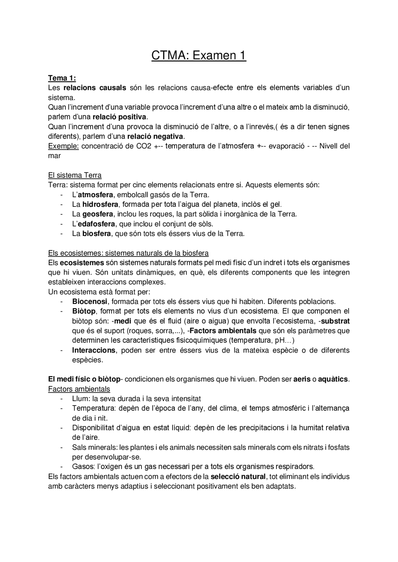 Resum 2n De Batxillerat Ctma Docsity