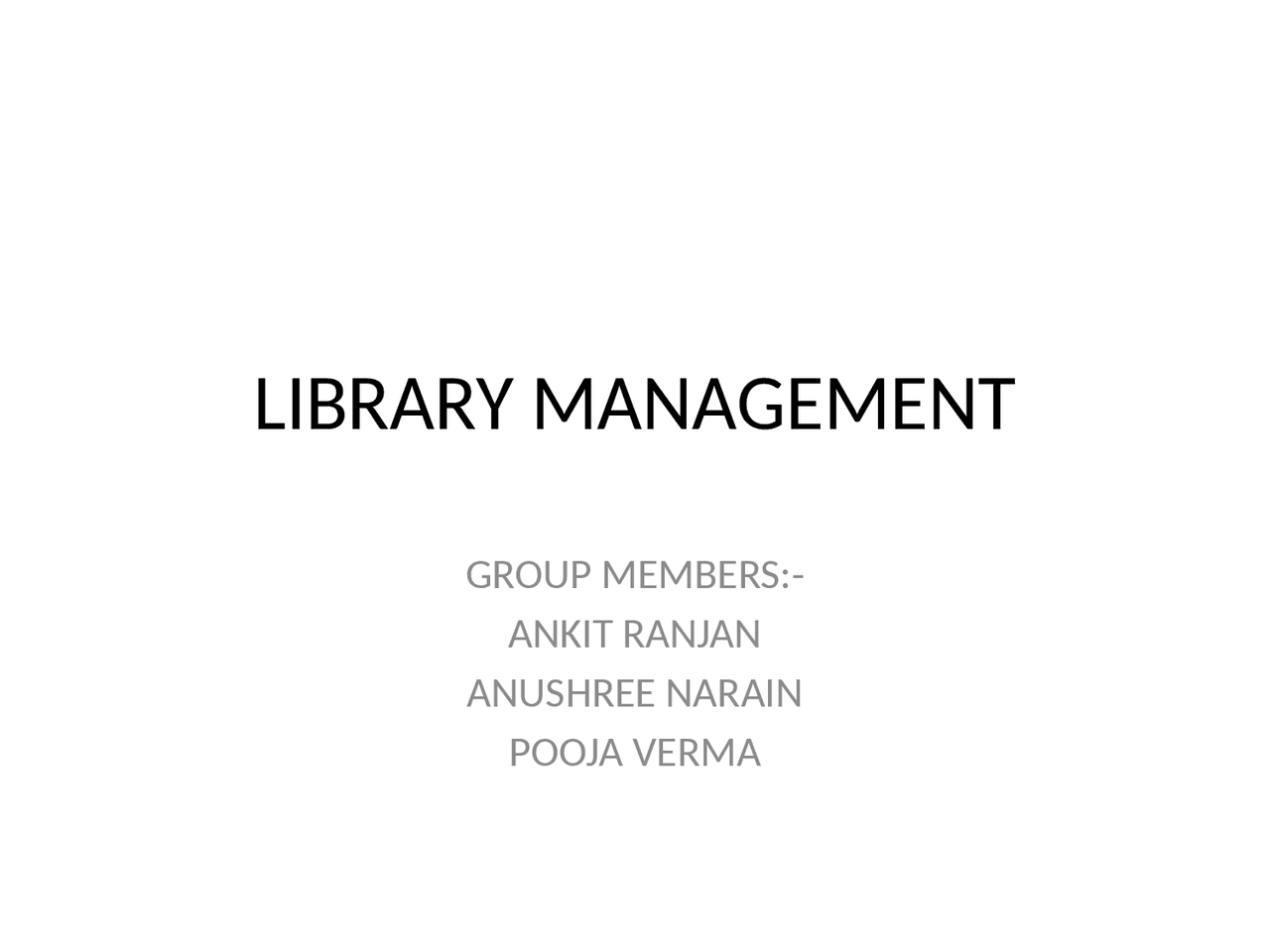 Library Management System Docsity