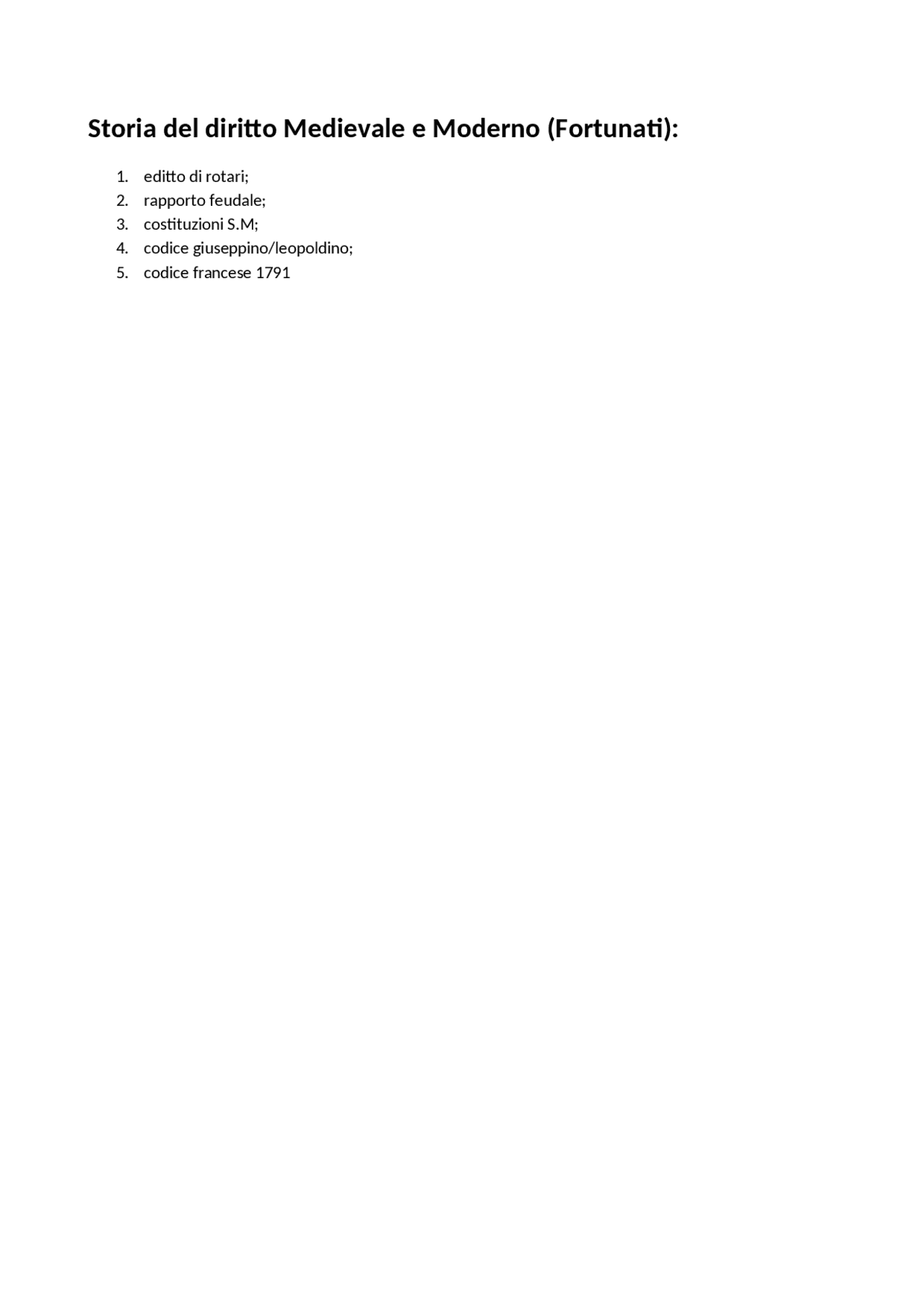 Storia Del Diritto Medioevale E Moderno Docsity