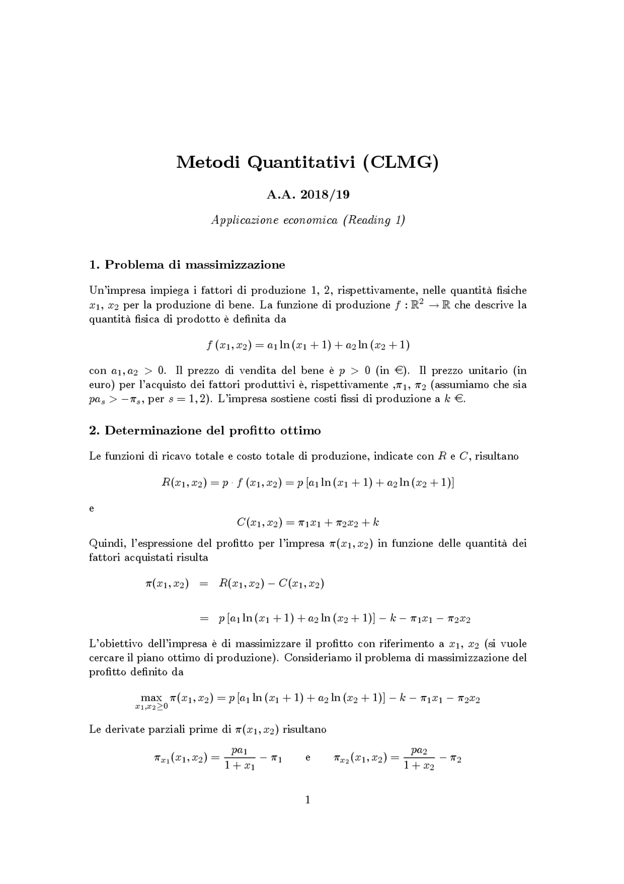 Reading Di Metodi Quantitativi Per Giuristi Docsity