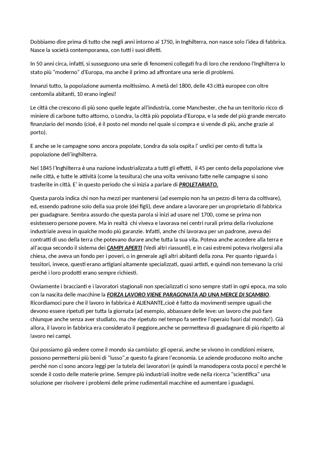 La Rivoluzione Industriale Docsity