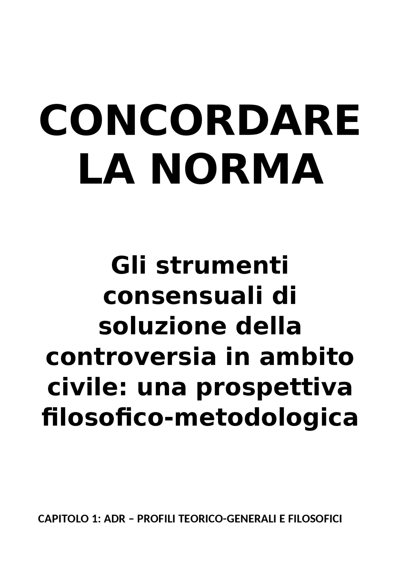 Concordare La Norma Riassunto Docsity