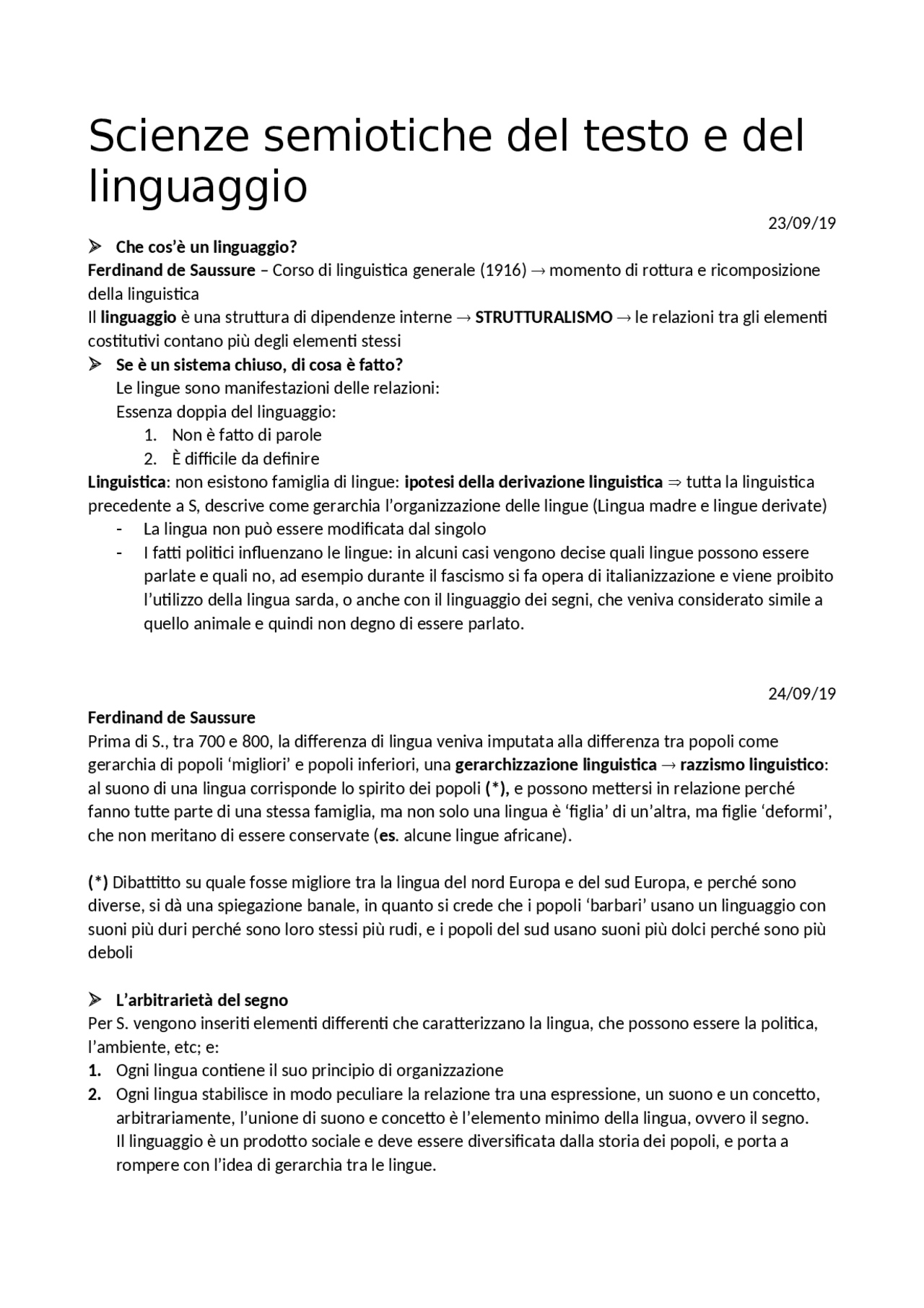 Scienze Semiotiche Del Testo E Del Linguaggio Appunti Di Semiotica