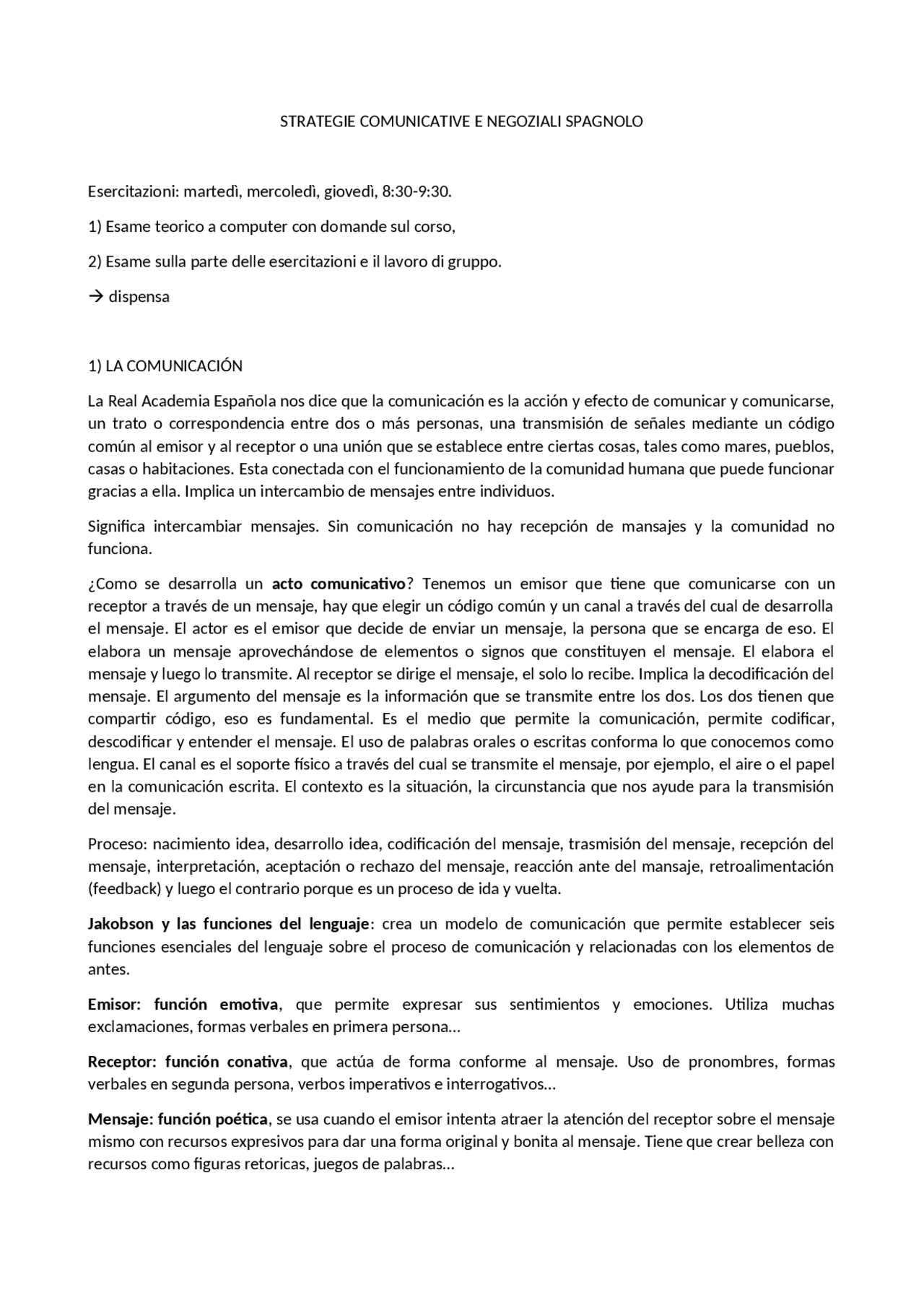 Strategie Comunicative E Negoziali Docsity