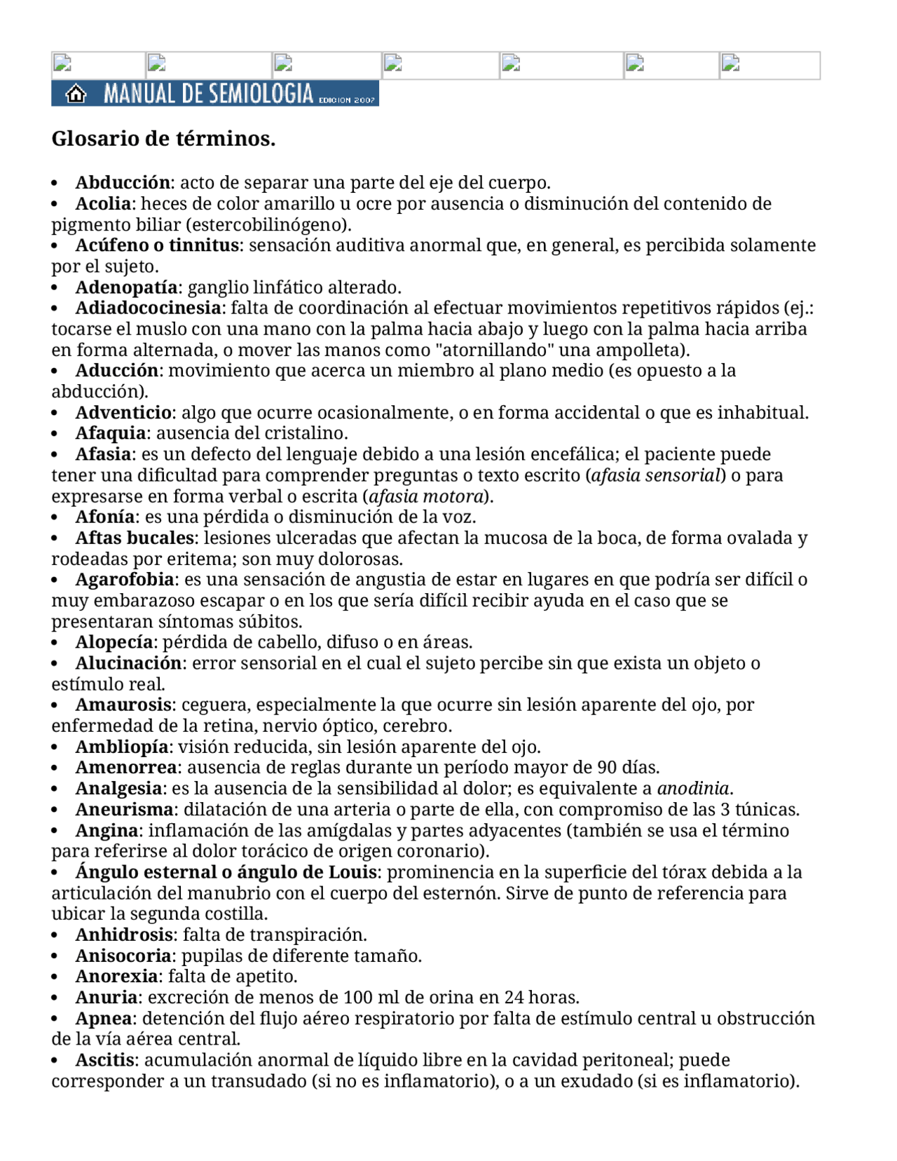 Glosario de términos medicos - Docsity