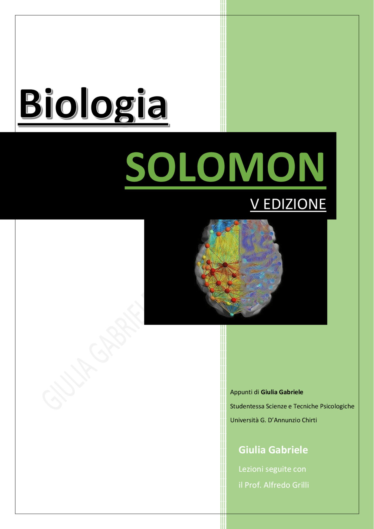 Biologia Solomon Integrazione Libro E Lezioni Docsity