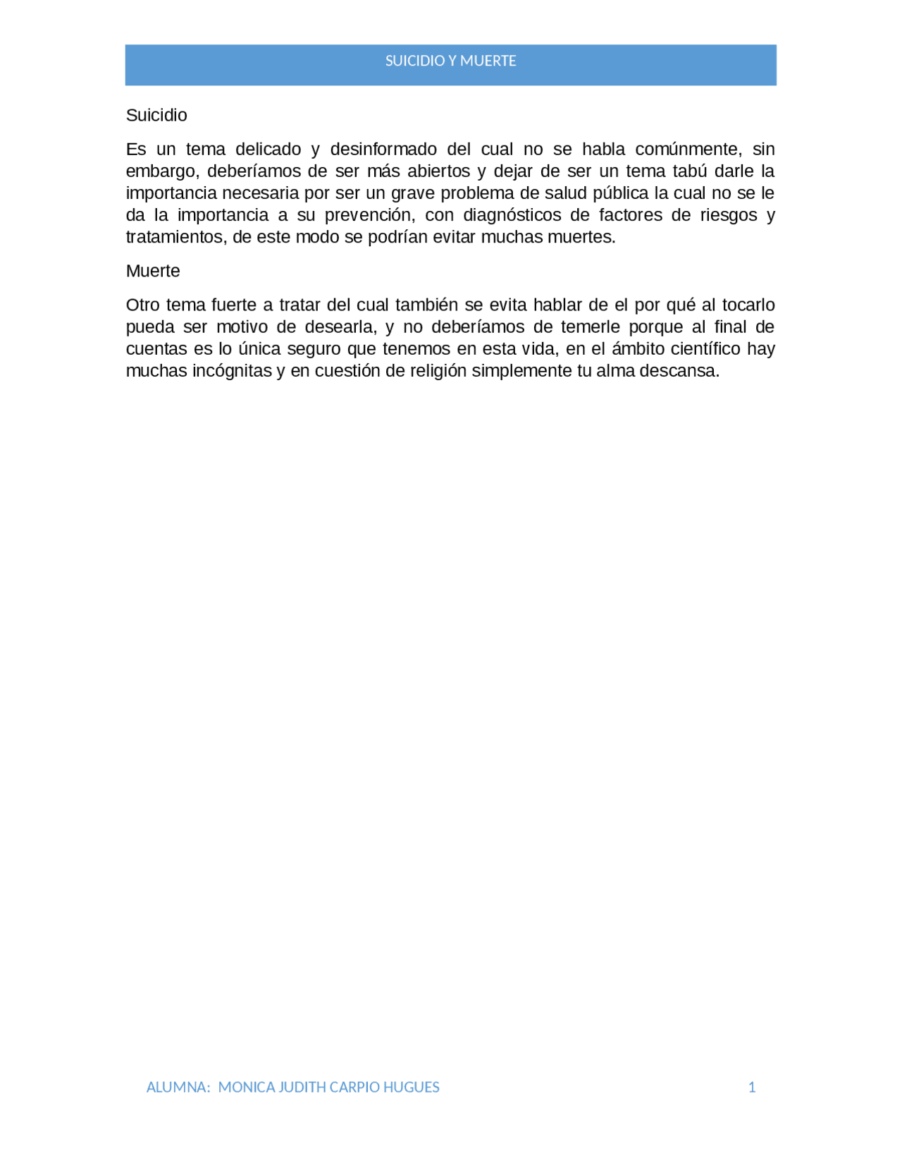 Suicidio Opinión Propia Apuntes De Biología Docsity