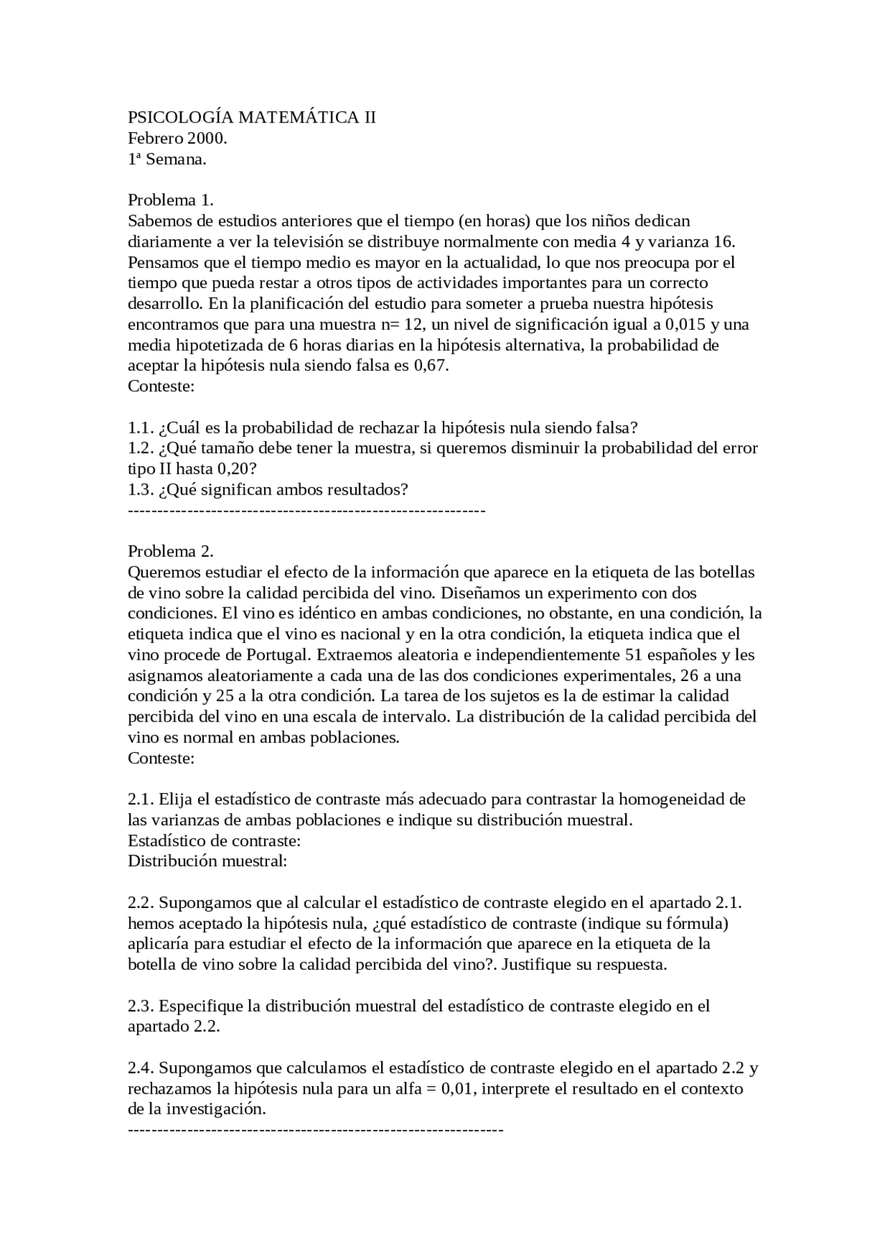 Examen Matematicas Elemental Exámenes De Matemática Elemental Docsity
