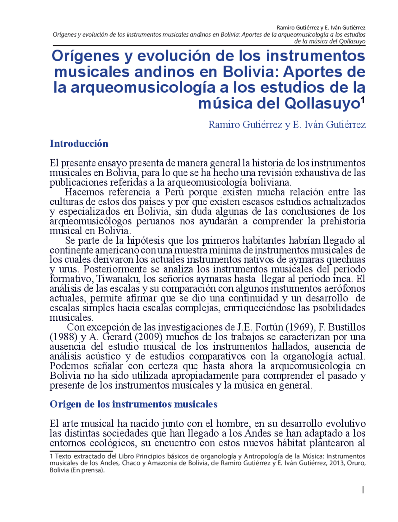 Historia de la música en Bolivia - Docsity