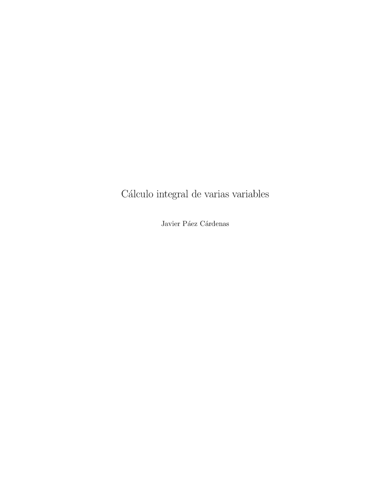 Cálculo Integral Notas Docsity