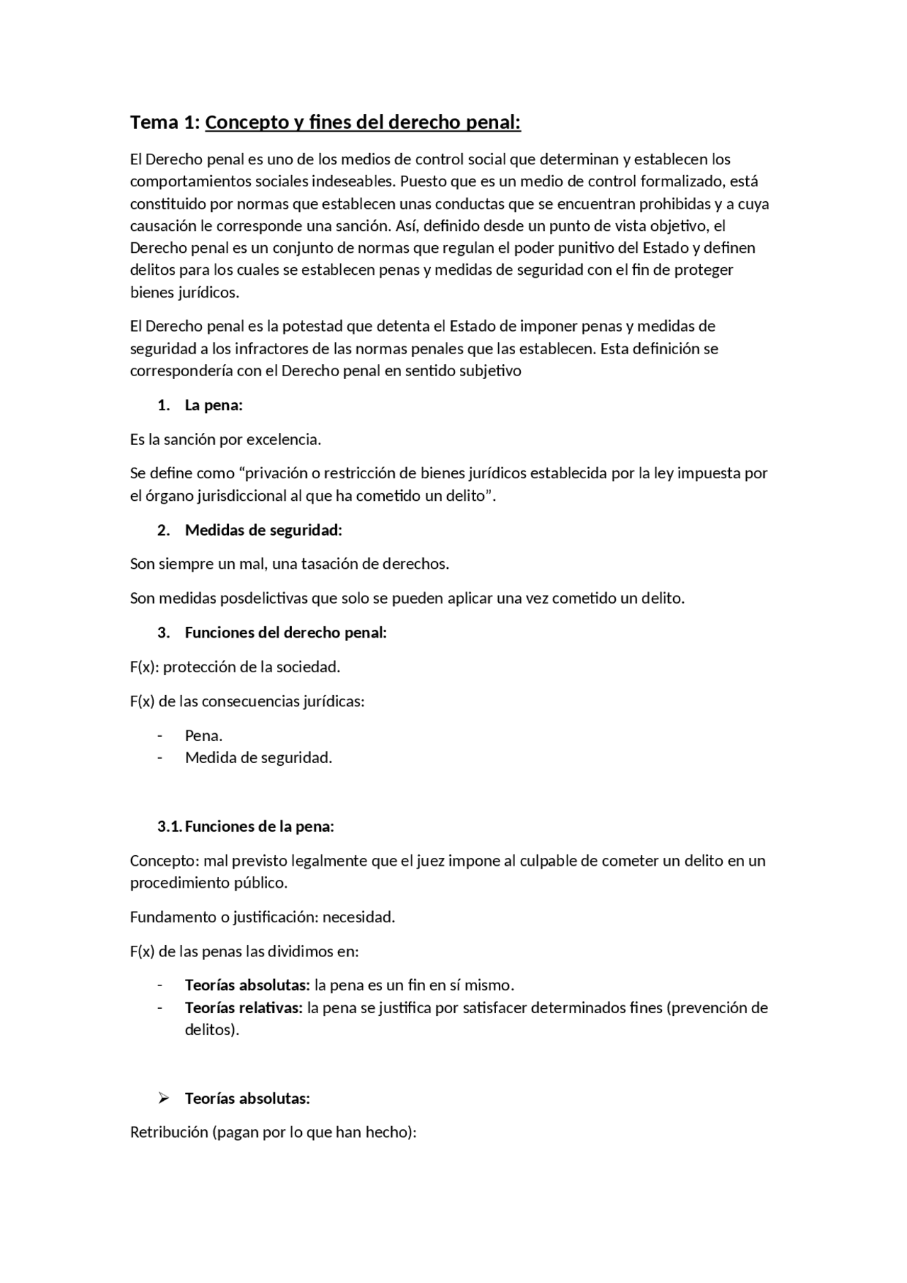 Apuntes De Derecho Penal Docsity