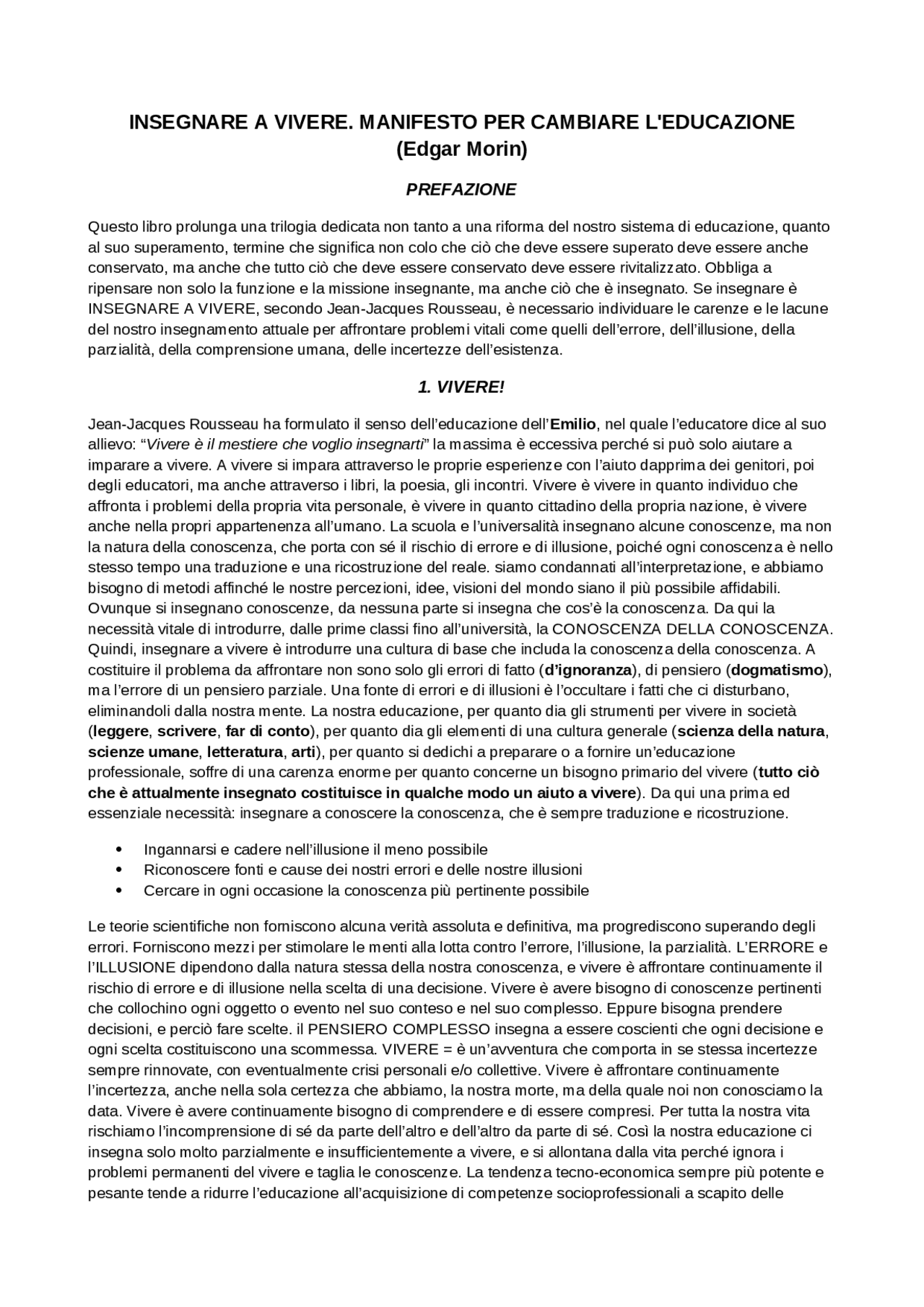 Insegnare A Vivere Mariani Docsity