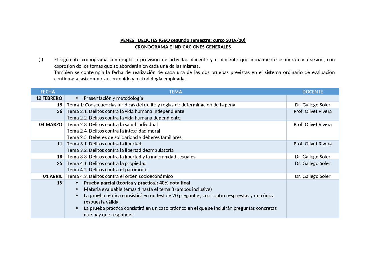 Derecho Penal Especial Docsity