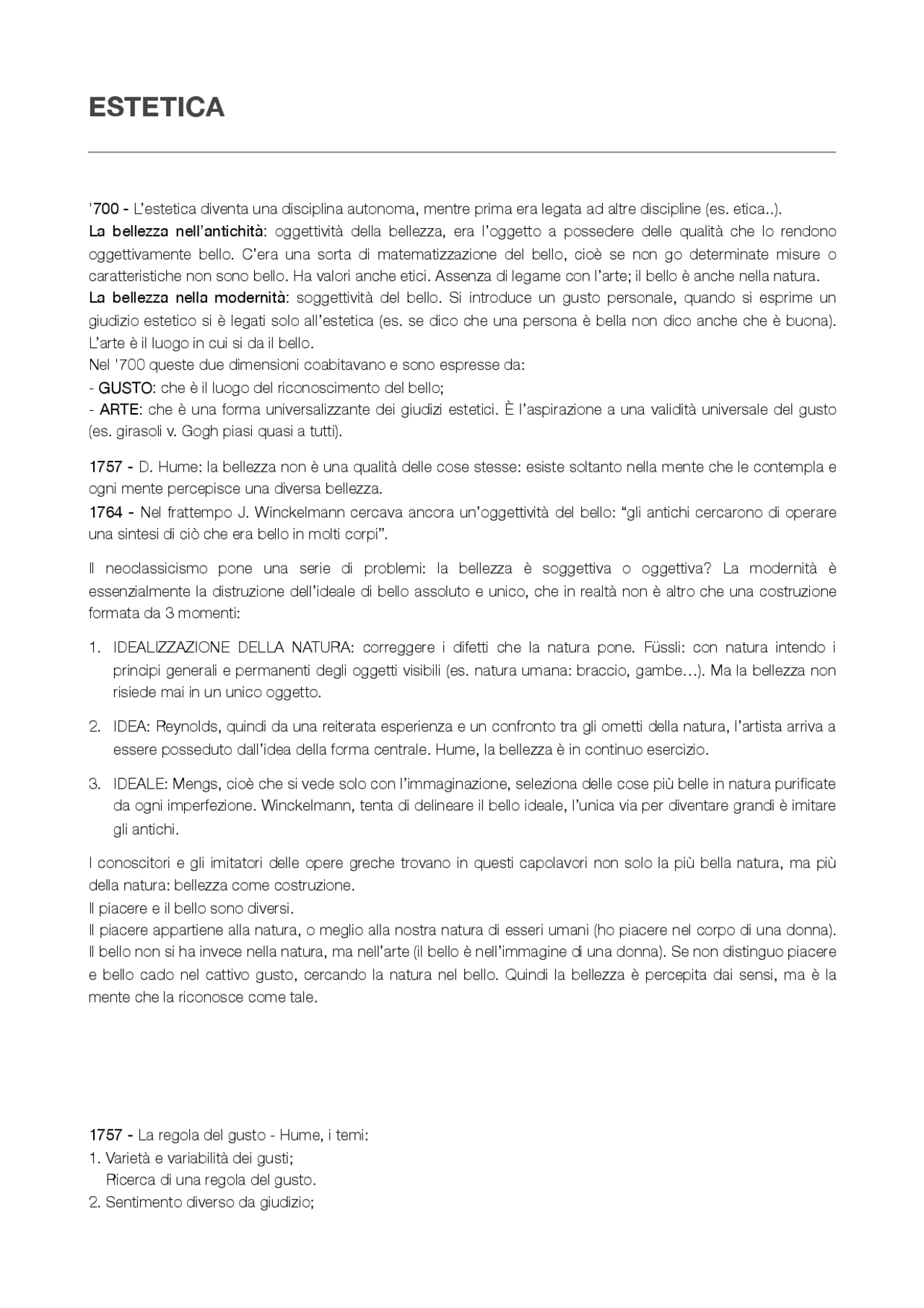 Estetica E Design Appunti Prime Lezioni Prof Mecacci Docsity