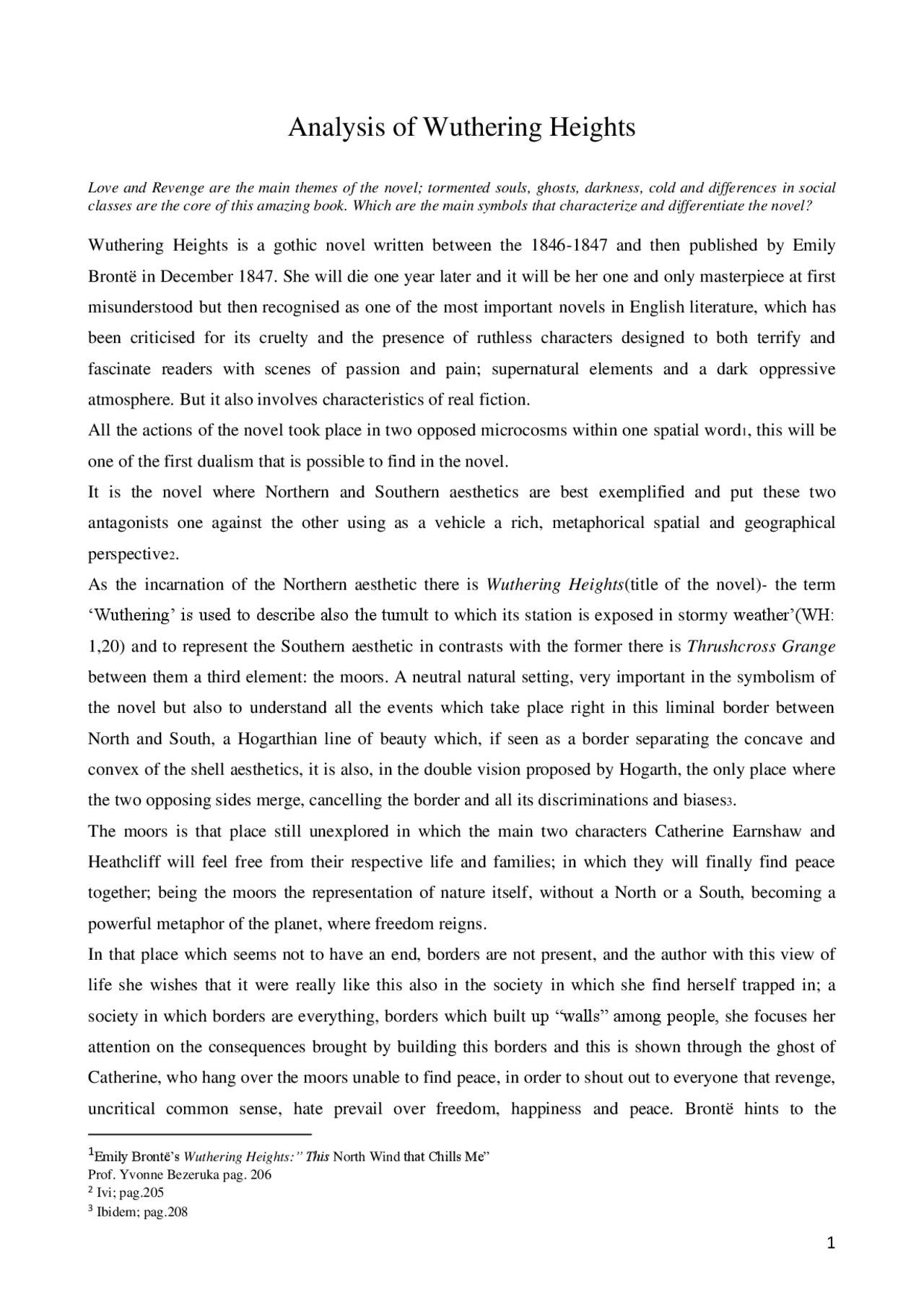 Wuthering Heights Analysis | Guide, Progetti e Ricerche di Letteratura ...