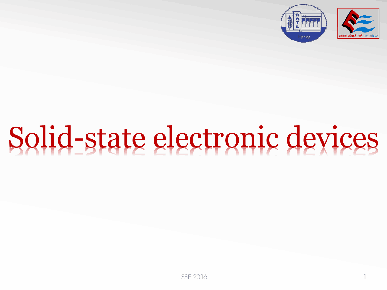 Solid State Electronic Part 1 Docsity
