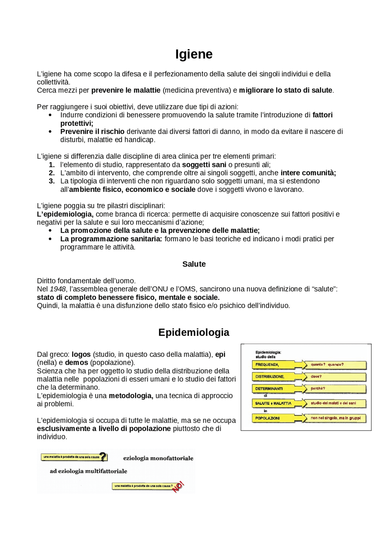 Igiene Epidemiolofìgia Docsity
