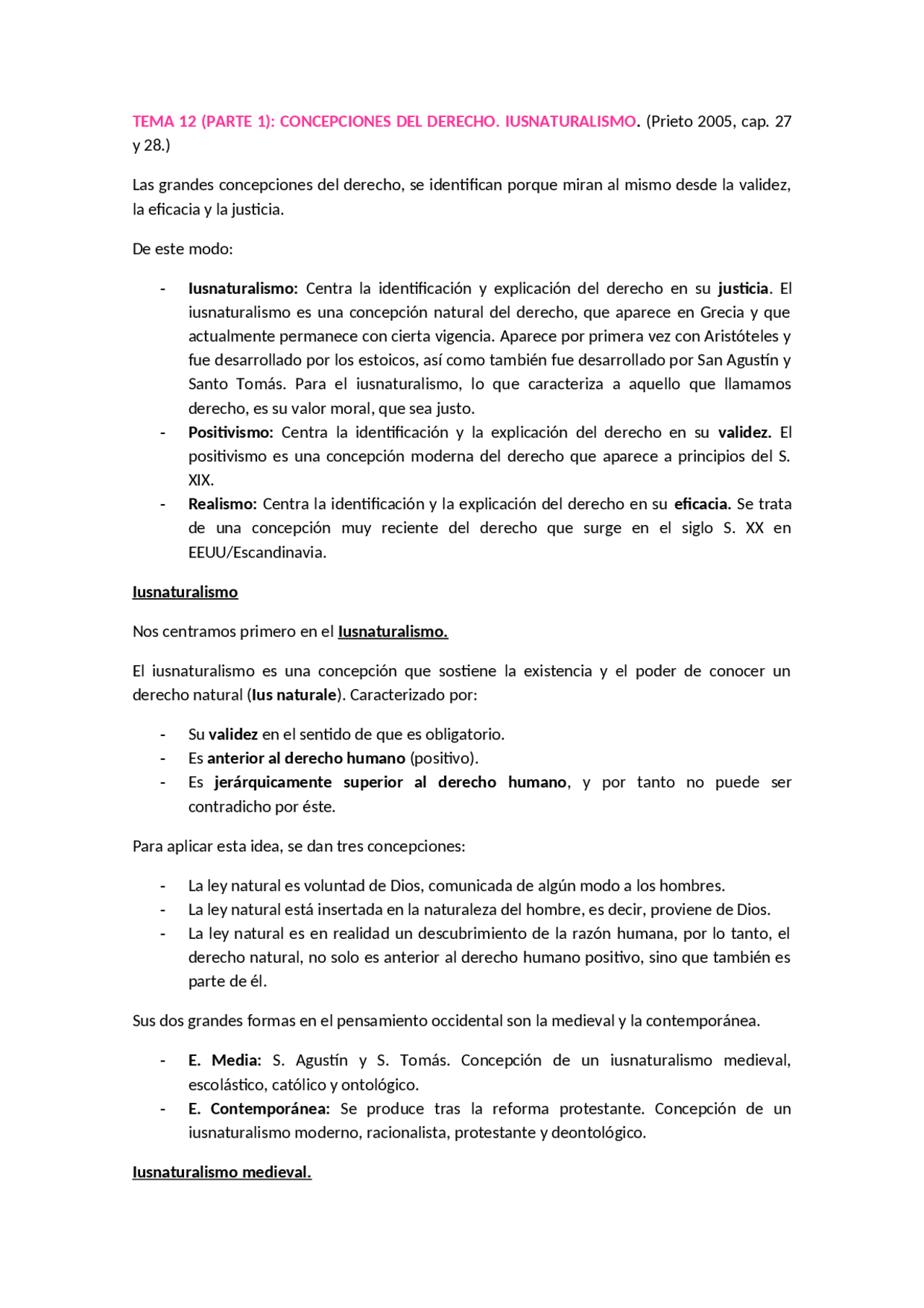 Tema 12 TeorÍa Del Derecho Docsity