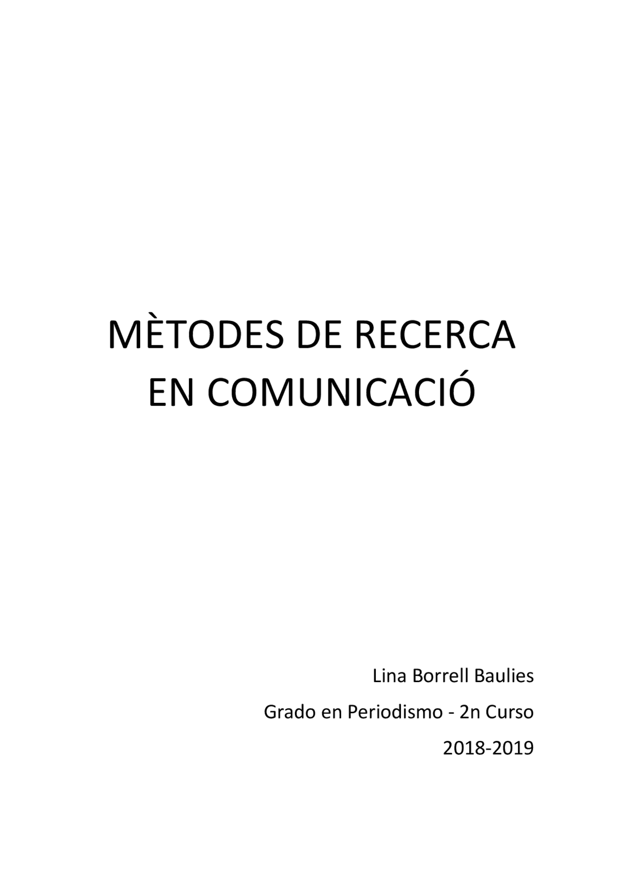 Apunts Teòrics Mètodes De Recerca Docsity