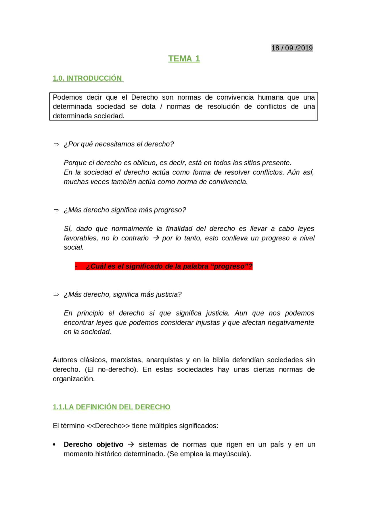 Apuntes TeorÍa Del Derecho Docsity