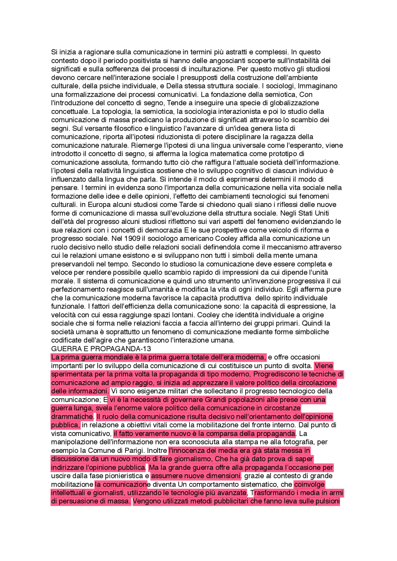 Sociologia Della Comunicazione Docsity