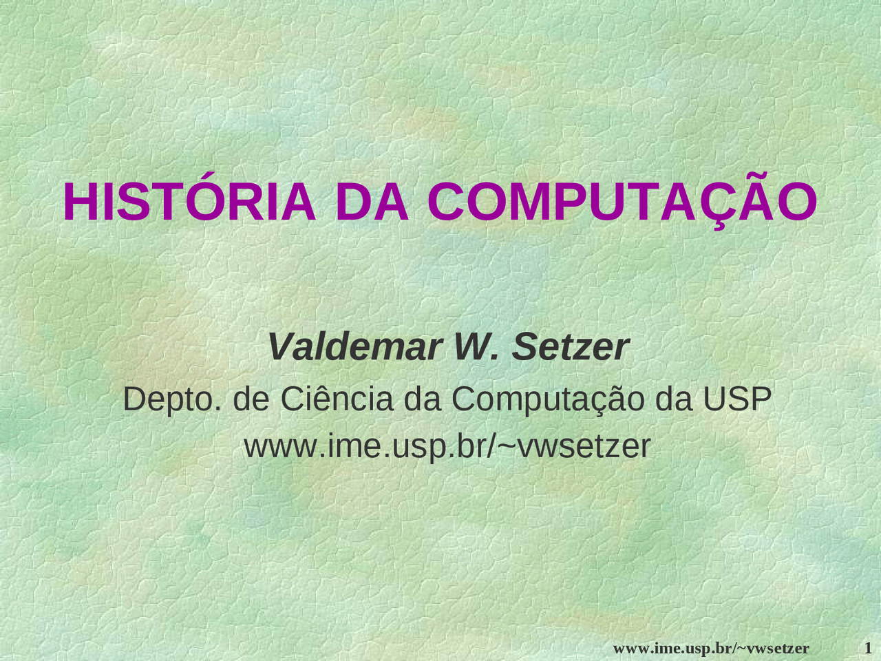 Historia Computação Apresentação Docsity