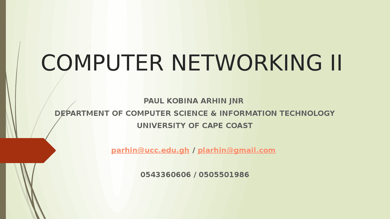 Computer networking - Docsity