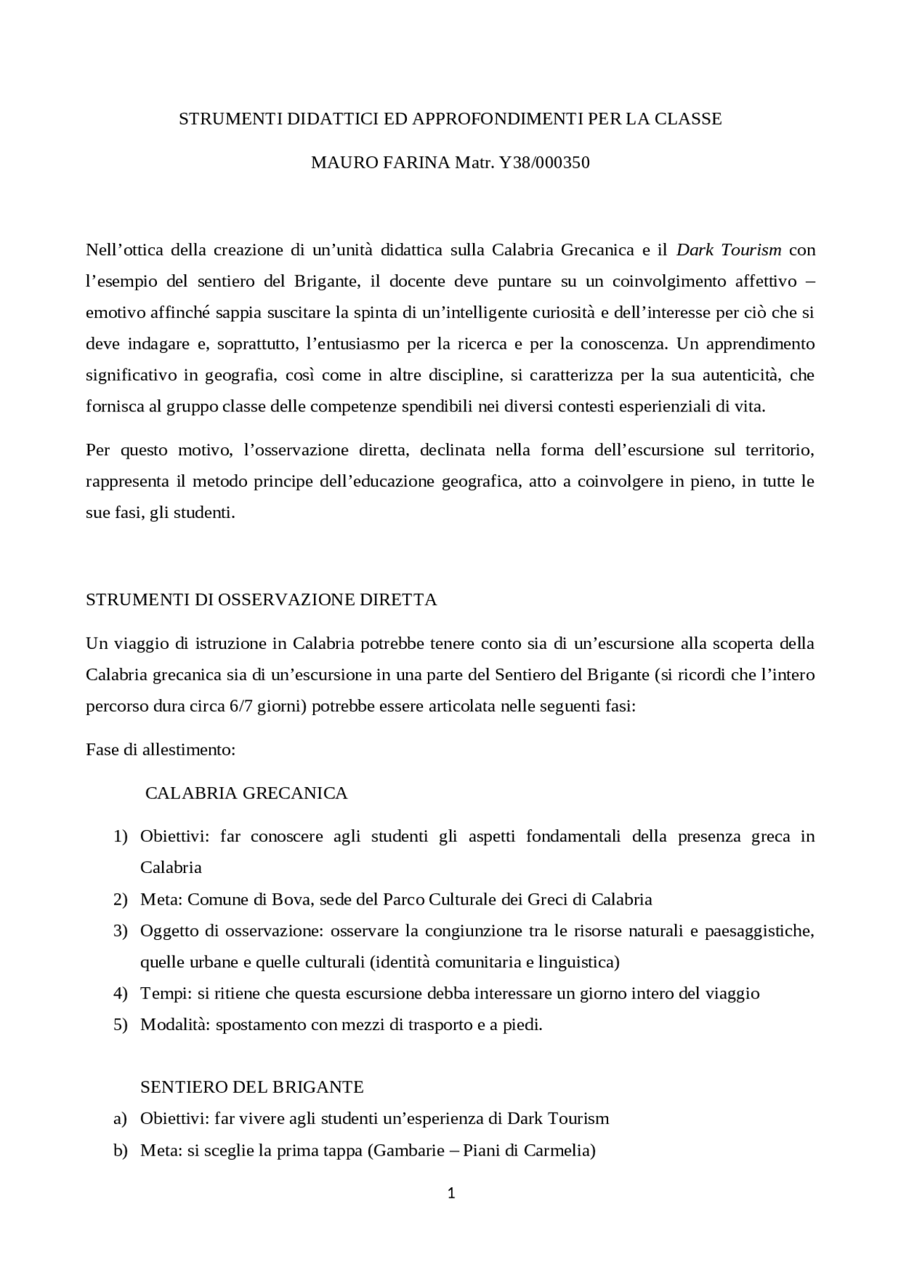 Strumenti didattici geografia (da G. De Vecchis) - Docsity