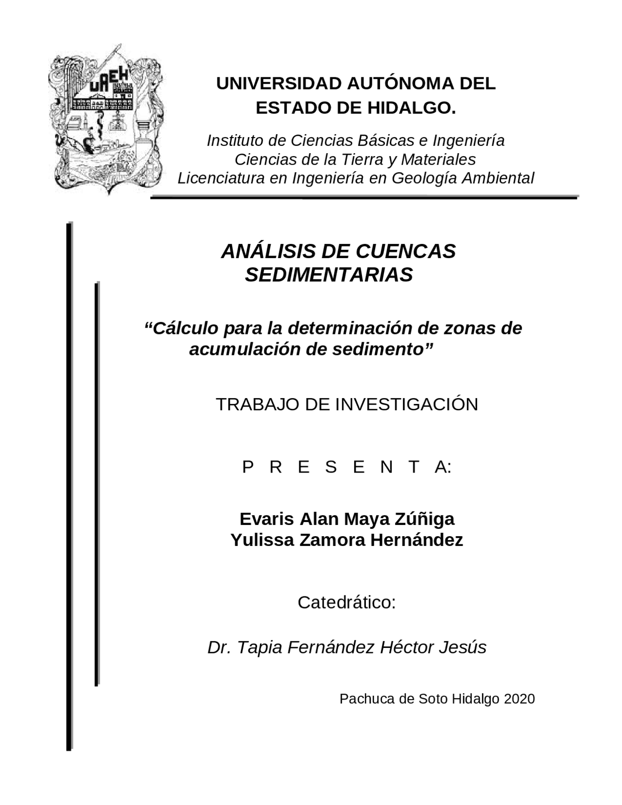 Cuencas Sedimentarias Huejutla Ejercicios De Geología Docsity