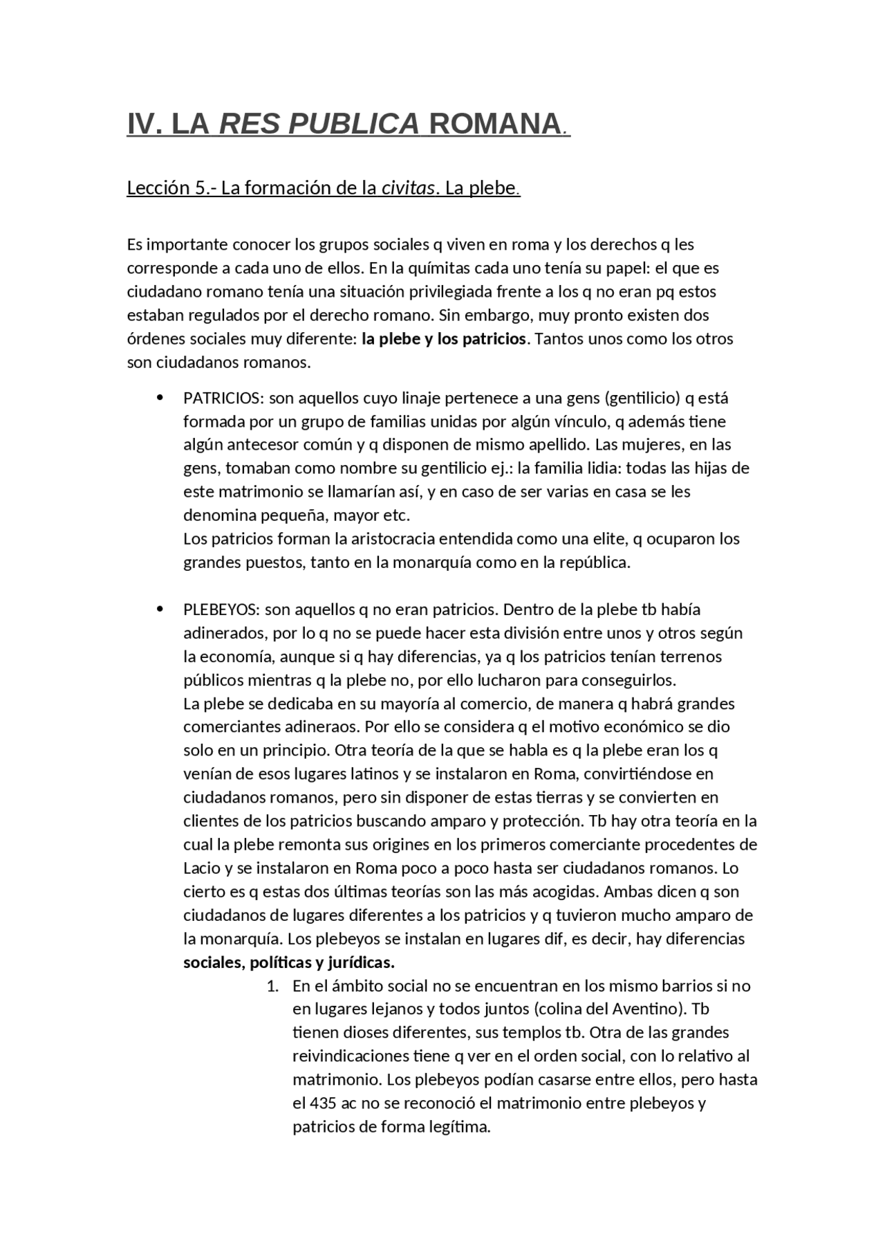La Res Publica Romana, la formación de la civitas | Apuntes de Derecho ...
