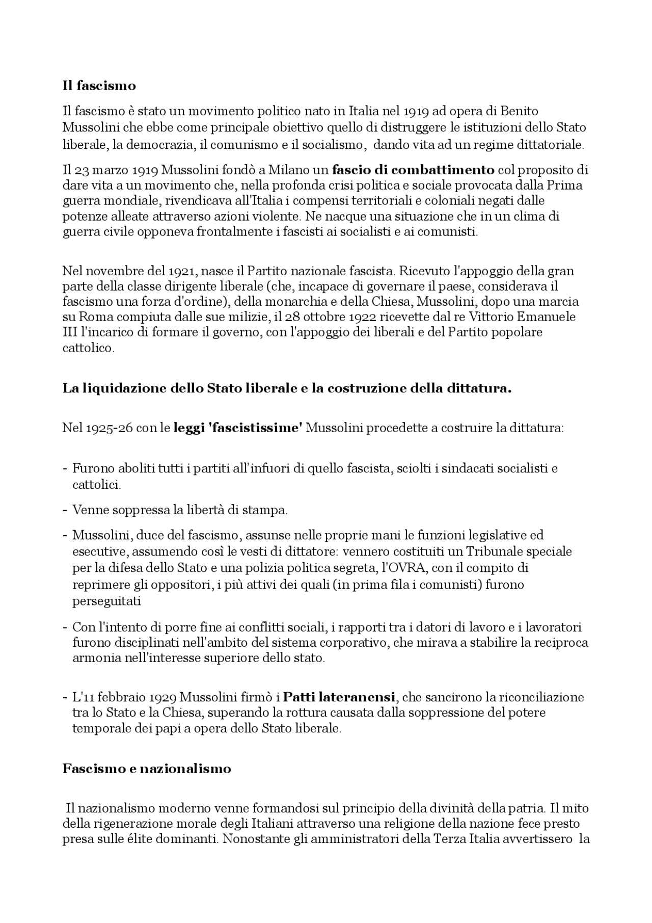 Fascismo E Architettura Docsity