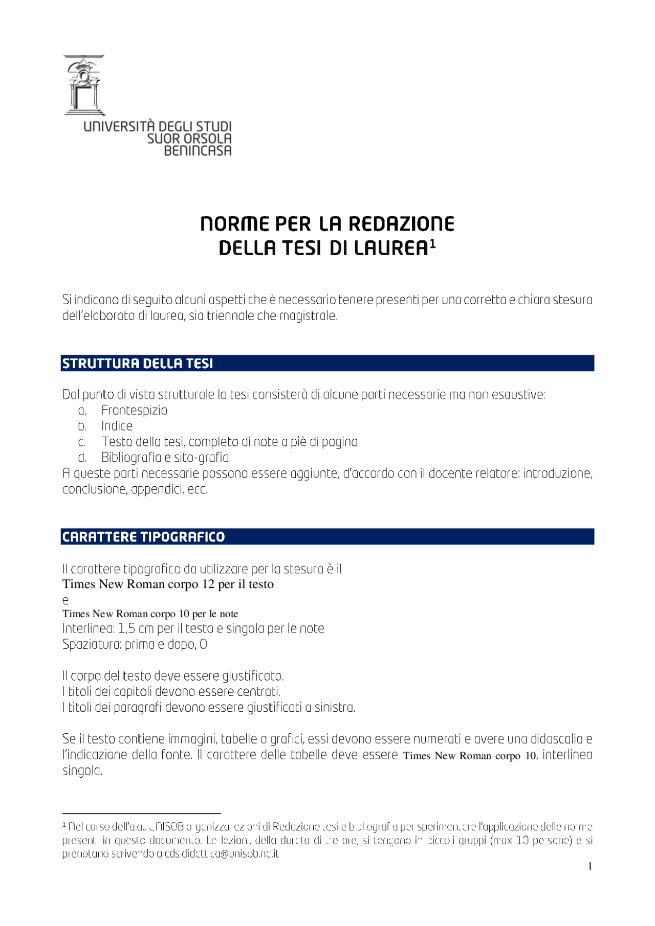 Norme Redazionali Unisob Appunti Di Psicologia Generale Docsity