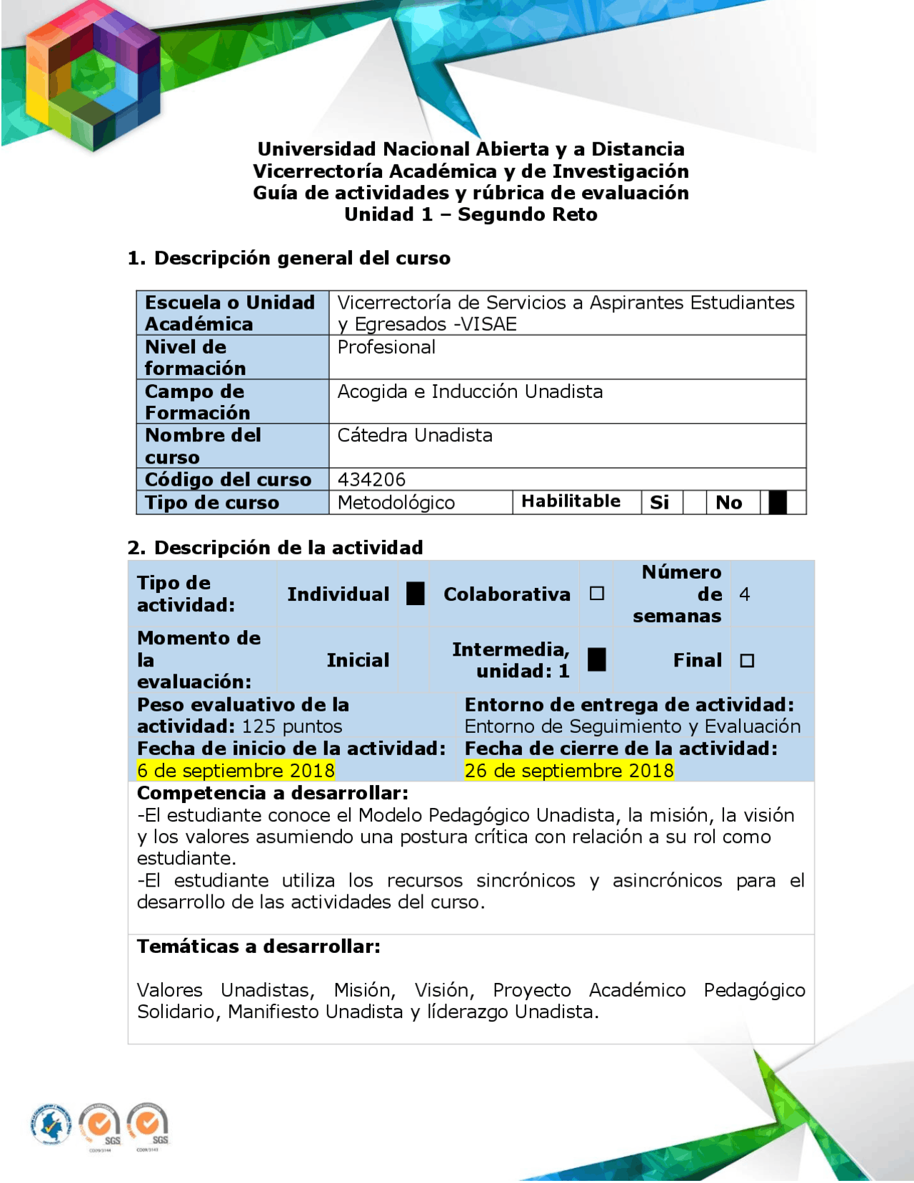 Catedra de empoderamiento academico - Docsity