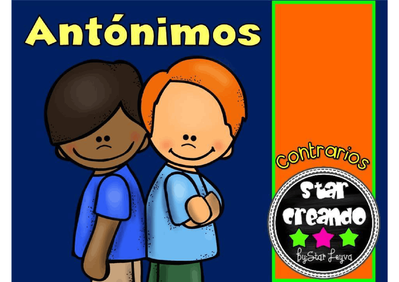 Tarjetas de antónimos para imprimir | Slide di Spagnolo | Docsity