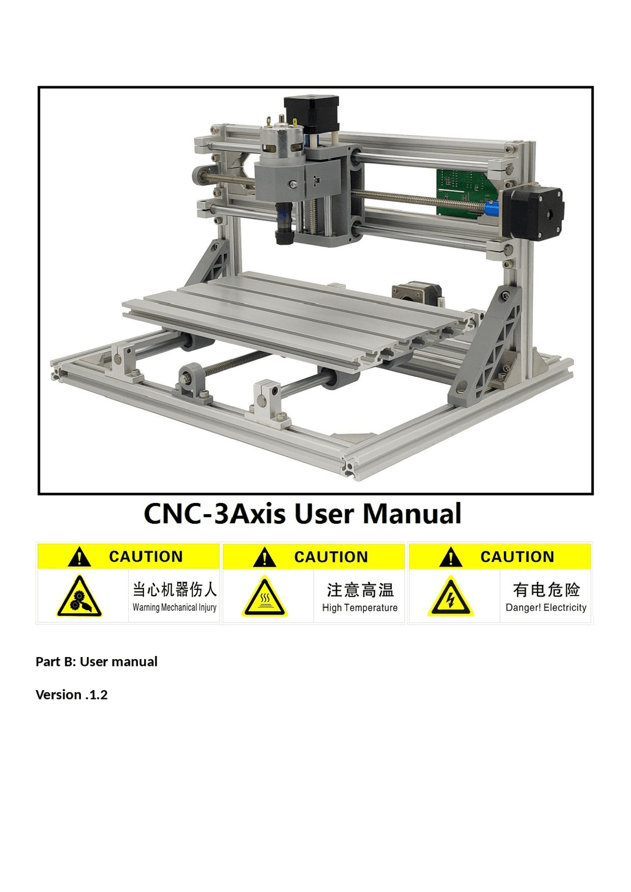 CNC3 user manual v1 | Notas de estudo Mecânica Aplicada | Docsity