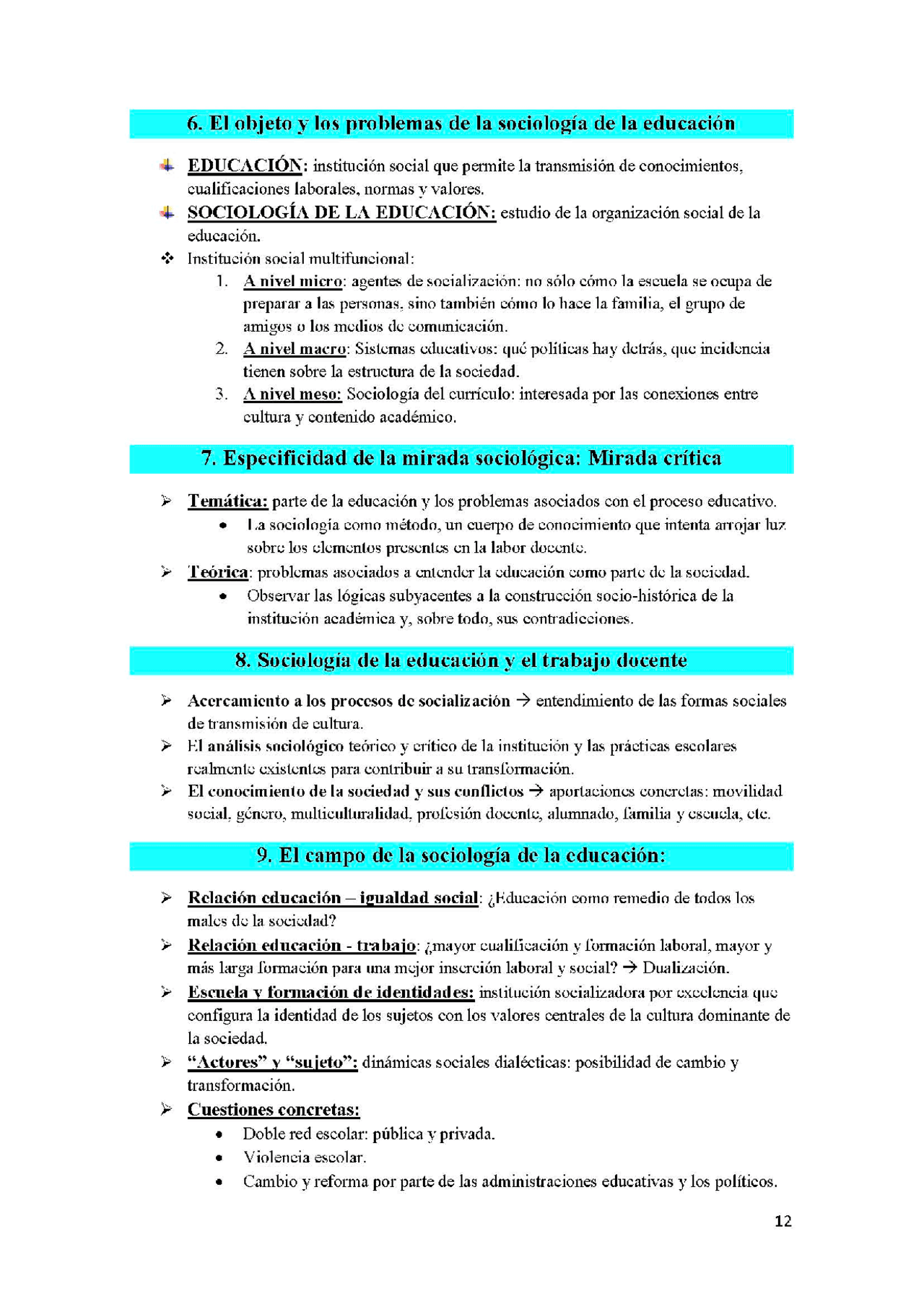 Apuntes Sociología De La Educación Parte 012 Docsity