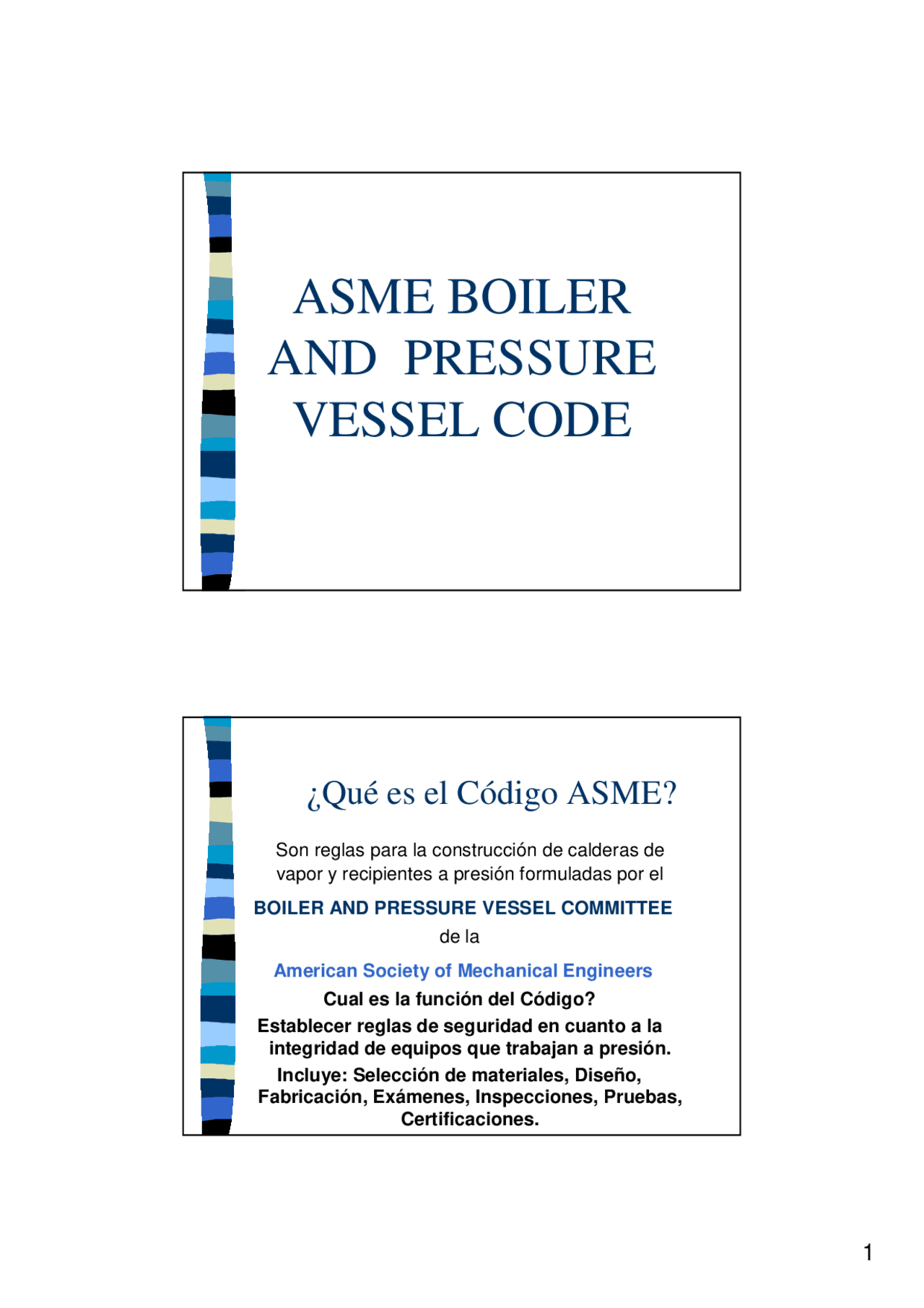 ASME BOILER AND PRESSURE VESSEL CODE | Apuntes de Ingeniería - Docsity