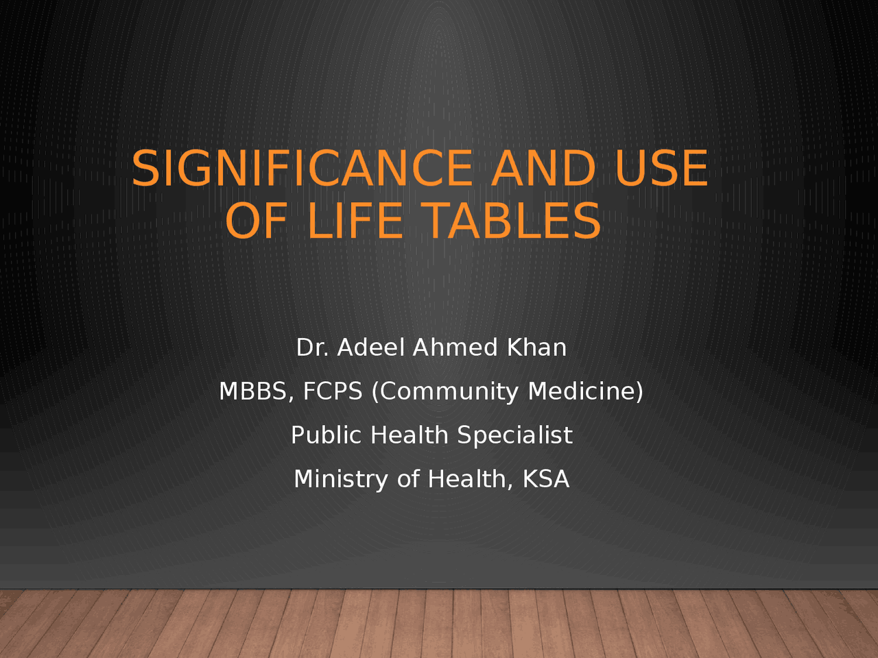 Life tables and its application - Docsity