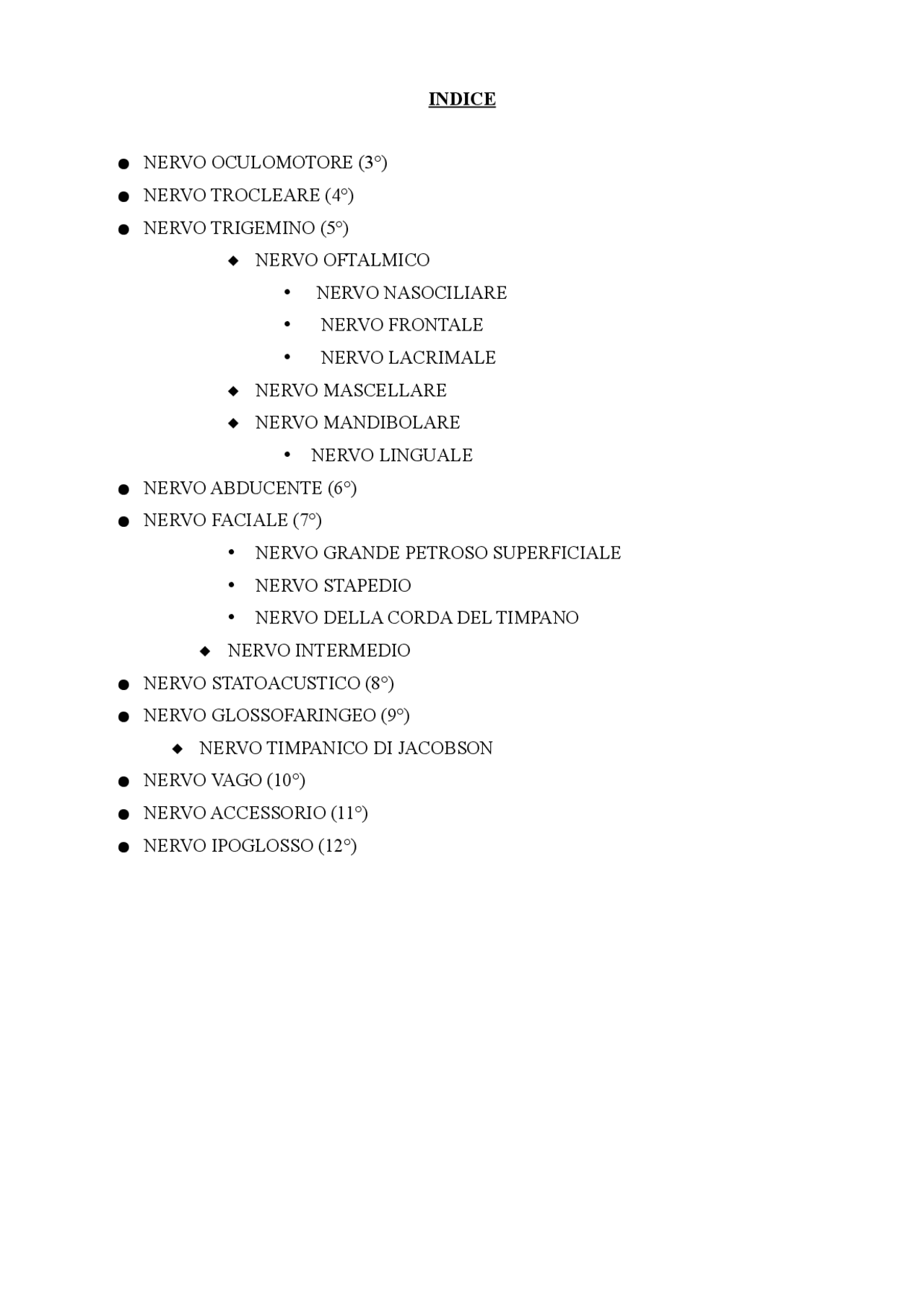 Schemi Nervi Cranici Docsity