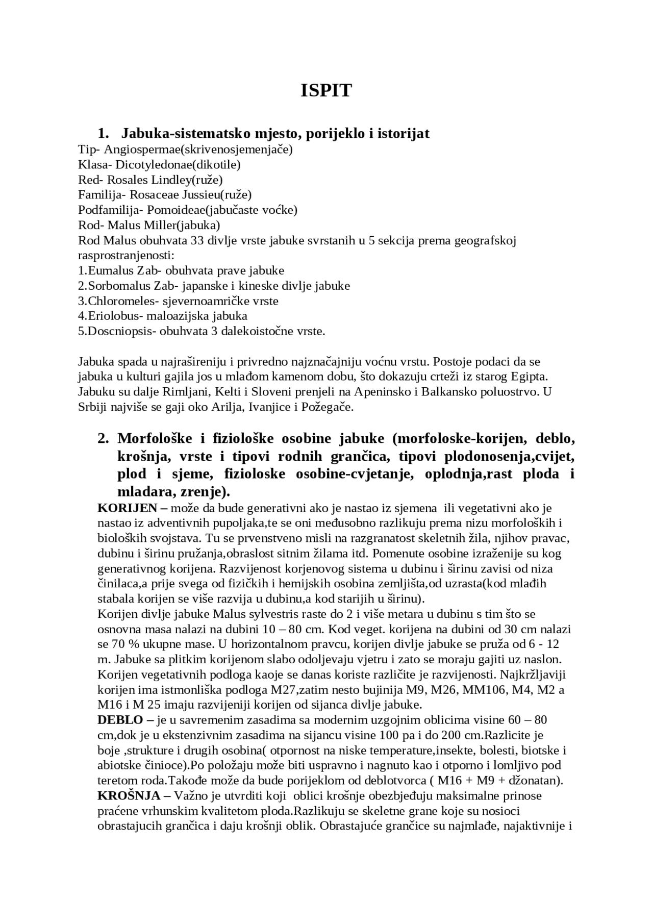 Ispit i opšte biologije - prvi dio | Skripte' predlog Biologija - Docsity
