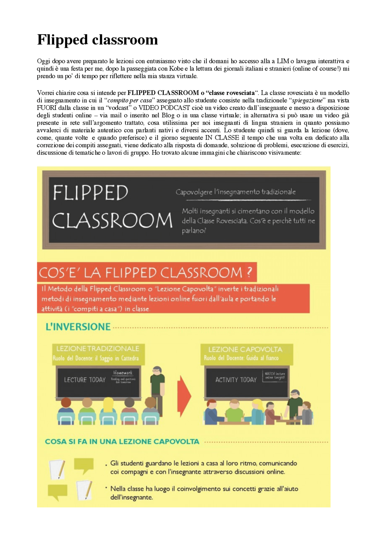 Concetto Di Flipped Classroom Docsity