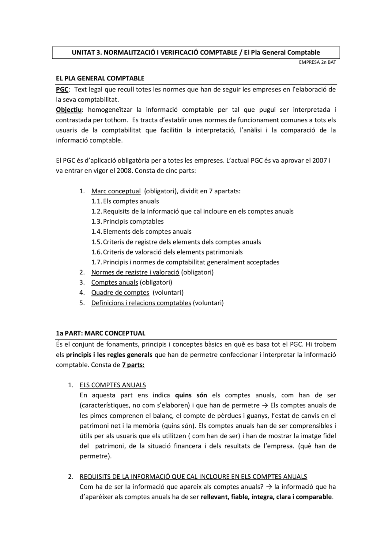 PLA GENERAL COMPTABLE - Docsity