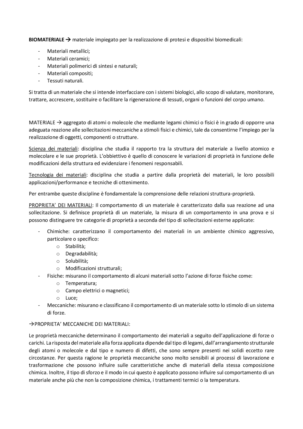 Appunti Bioingegneria Chimica Docsity