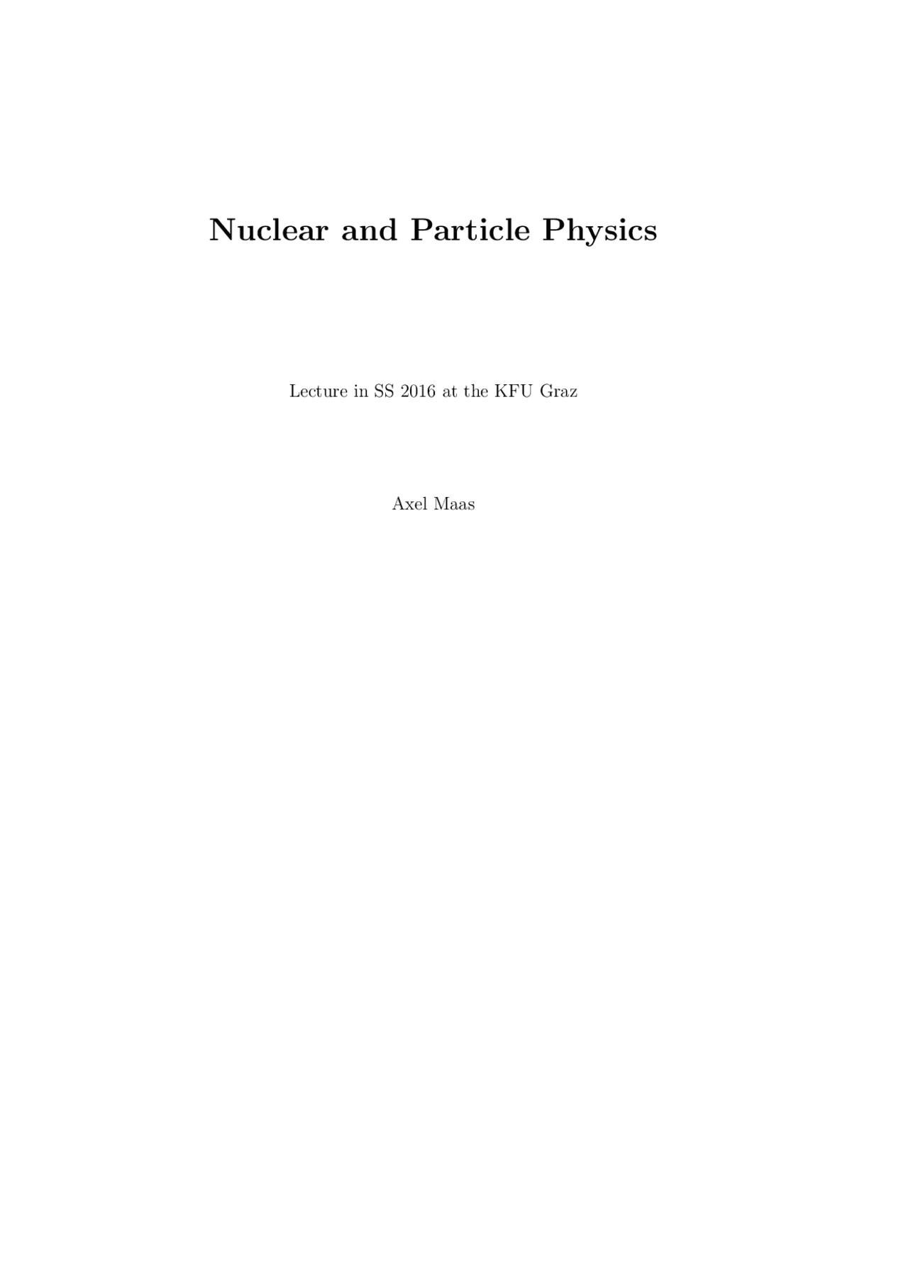 Nuclearand Particle Physics Contents - Docsity