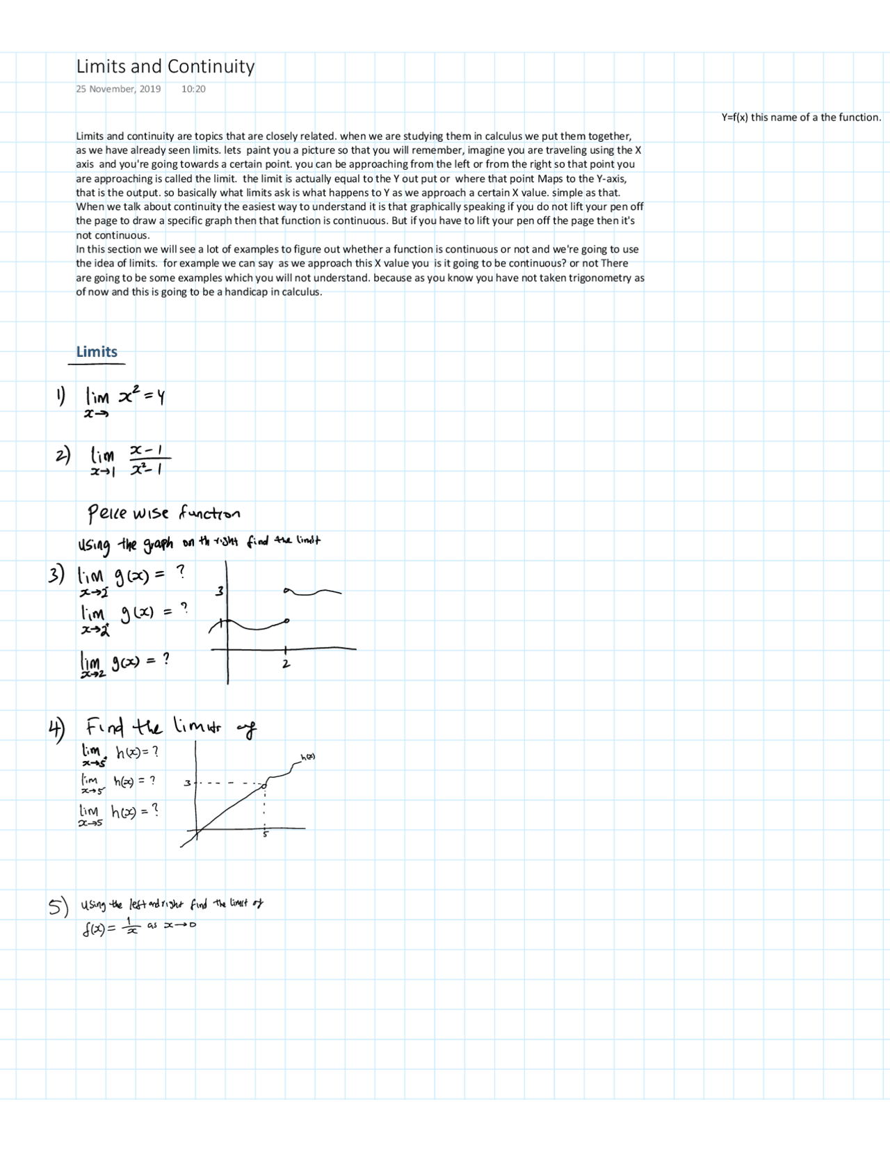 Limits and their applications in calculus - Docsity