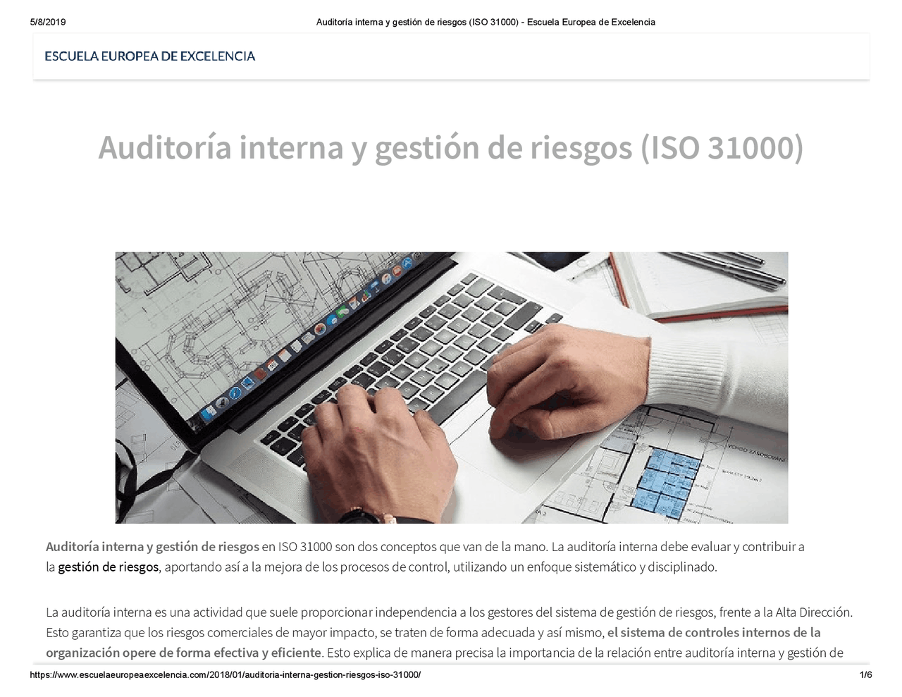 Auditoria Interna y gestión de riesgos ISO 31001 | Esquemas y mapas ...