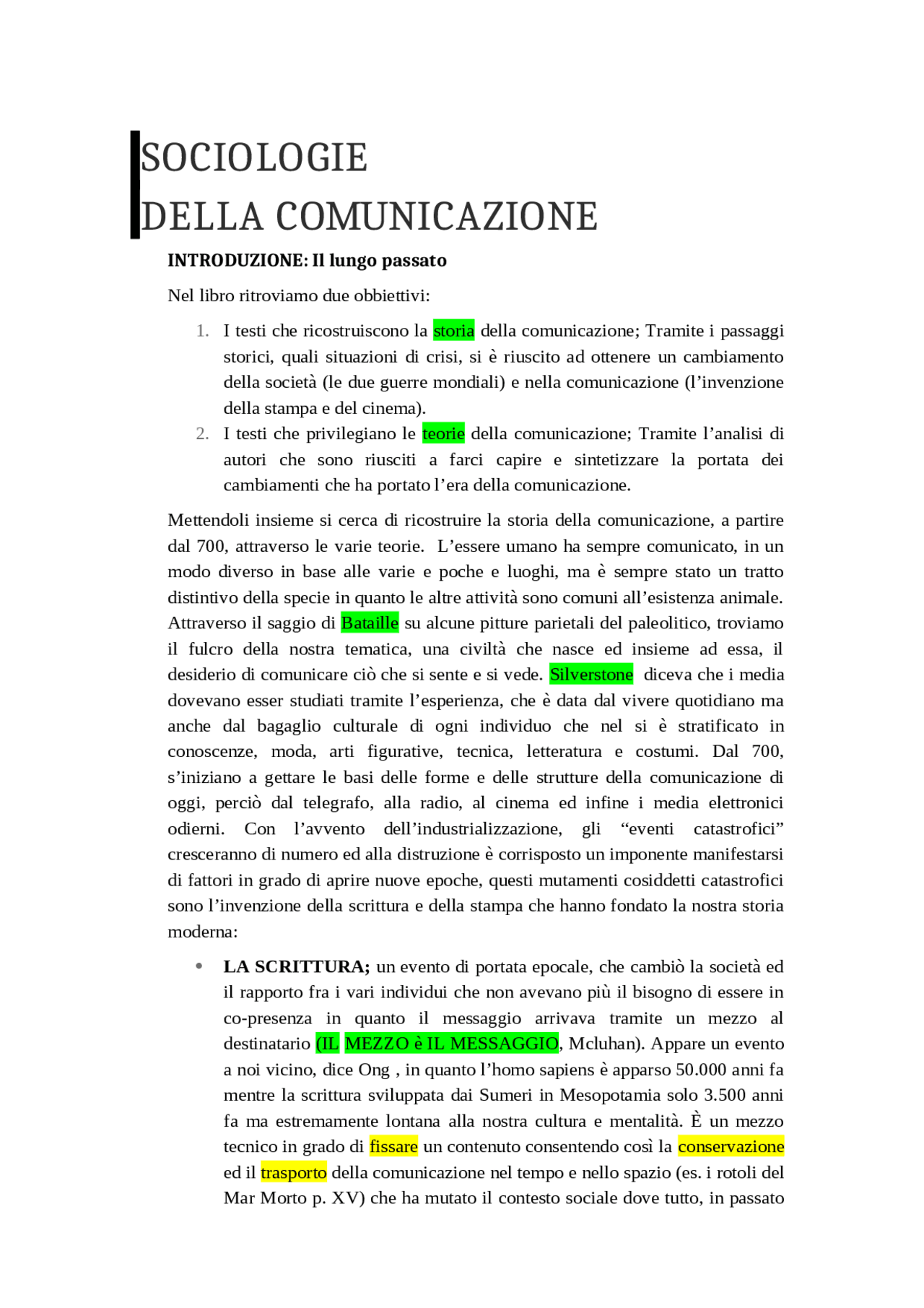 Sociologia Della Comunicazione Docsity