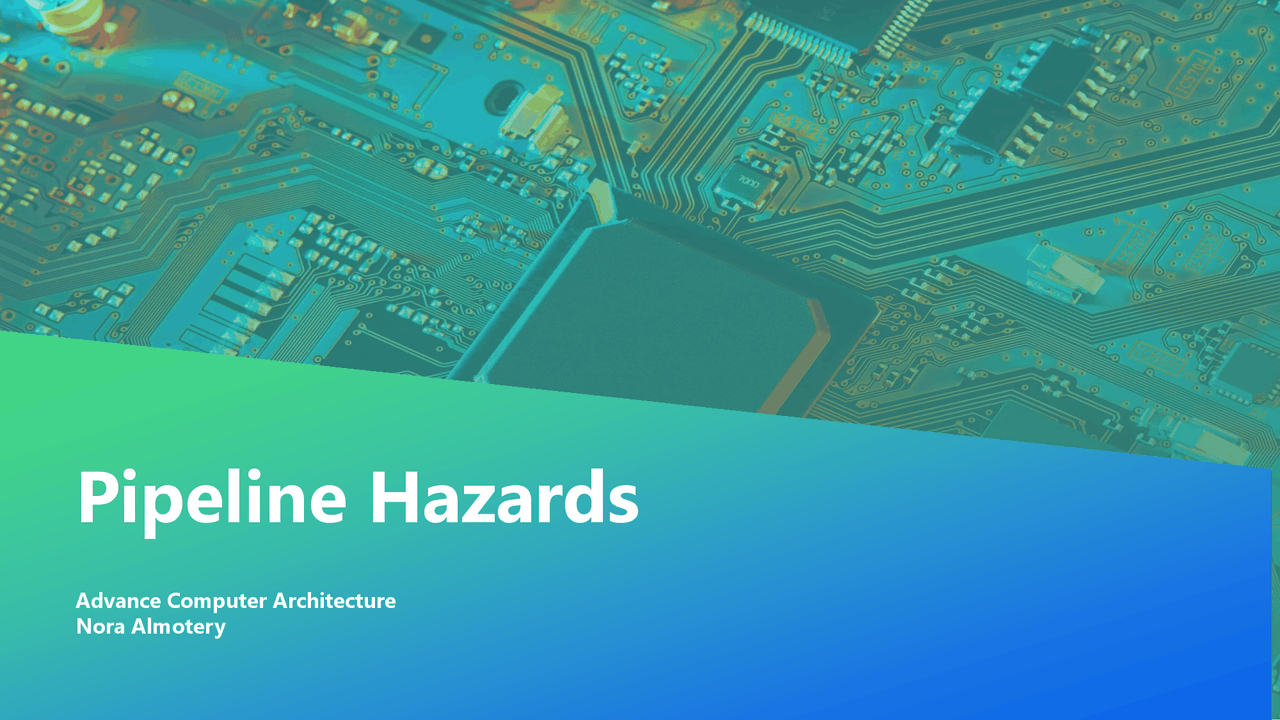 Pipe lining : Pipeline Hazard presentation - Docsity